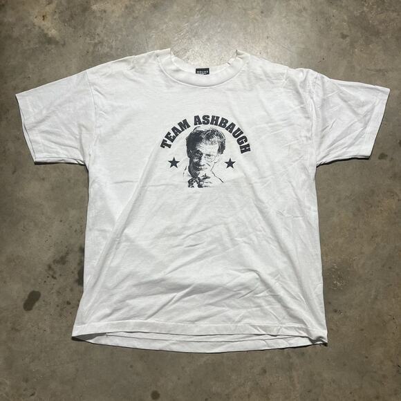 Vintage | Shirts | Vintage 8s Team Ashbaugh White Graphic Tshirt | Poshmark